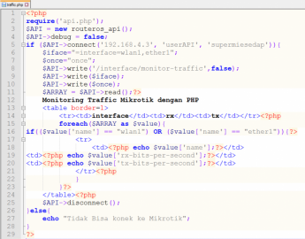 Monitoring Bandwidth pada Router MikroTik dengan PHP – Lensakom